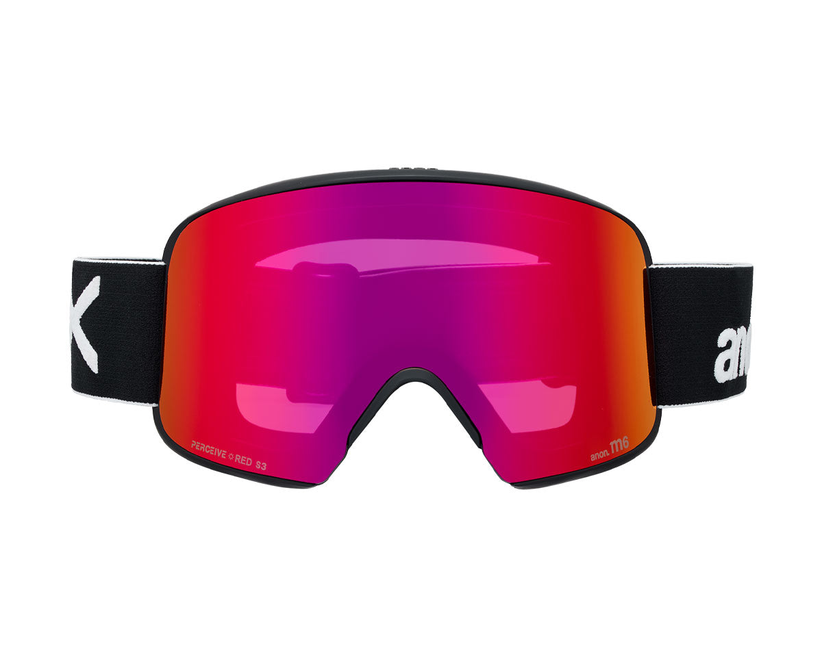 Anon M6 Low Bridge Goggle Black/Perceive Sunny Red + Bonus Lens 2026 ...
