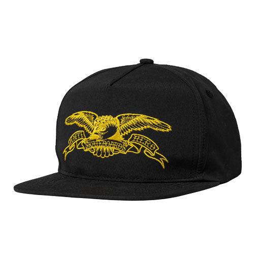 Antihero Basic Eagle Snapback Black/Mustard – The Source Snowboard & Skate