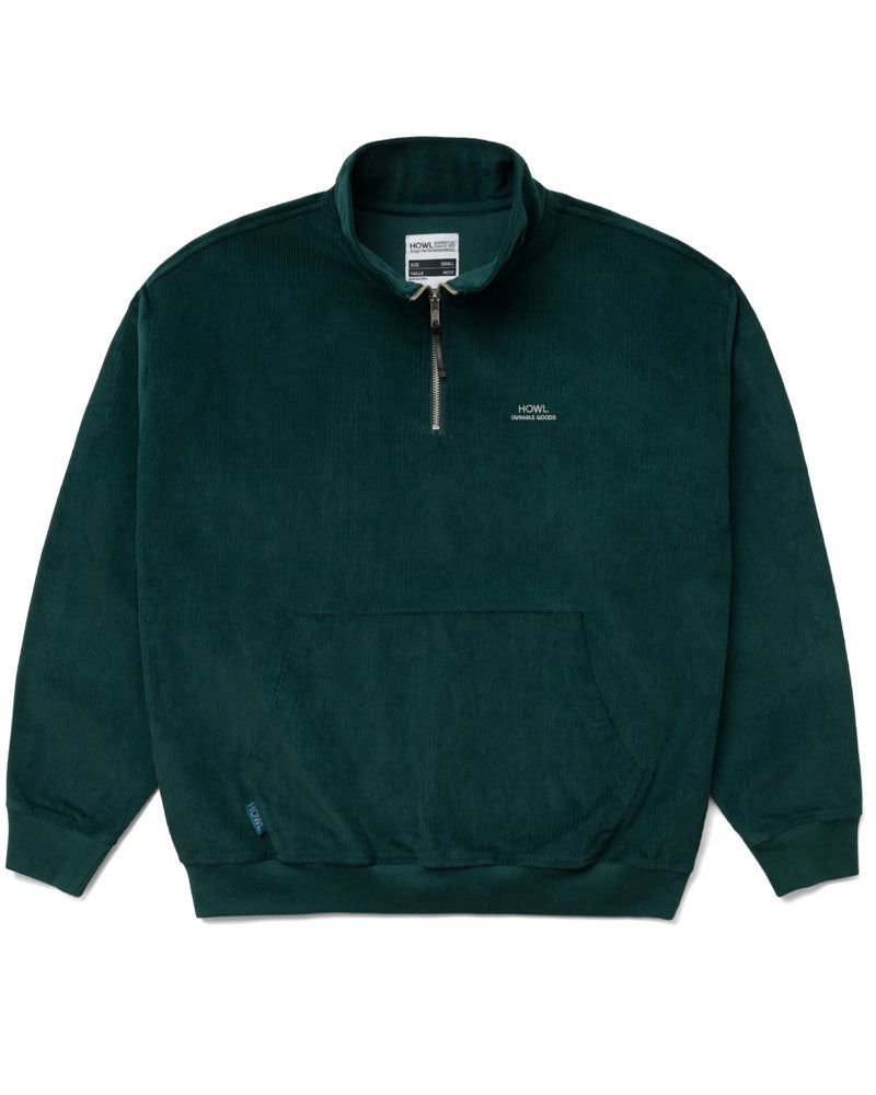 Howl Men's Corduroy Half Zip Green 2026 – The Source Snowboard & Skate