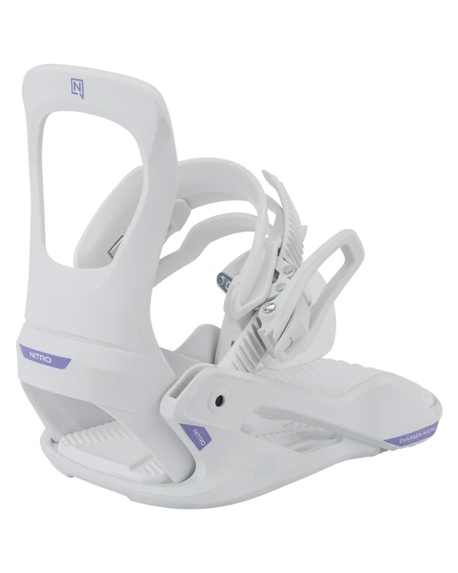 Nitro Kids' Charger Micro Binding White 2026 – The Source Snowboard & Skate