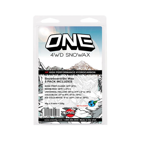 One Mfg Wax 4WD 5 Pack Base Prep 225g – The Source Snowboard & Skate