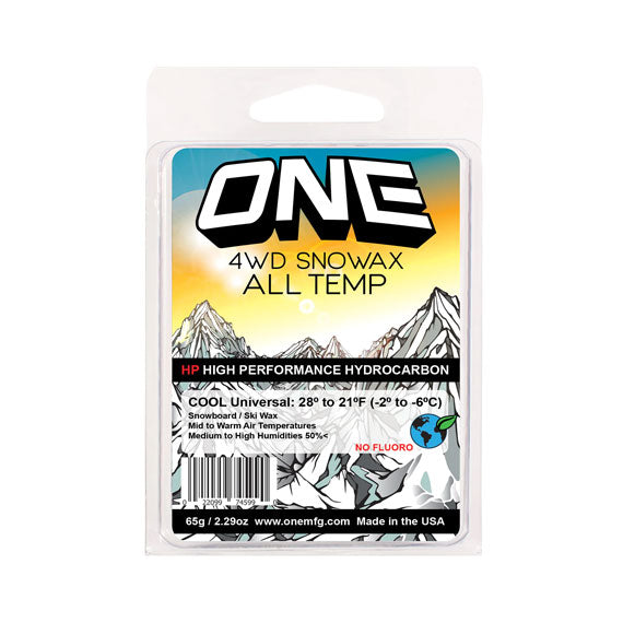 One Mfg Wax 4WD Cool -2 to -6C 165g – The Source Snowboard & Skate