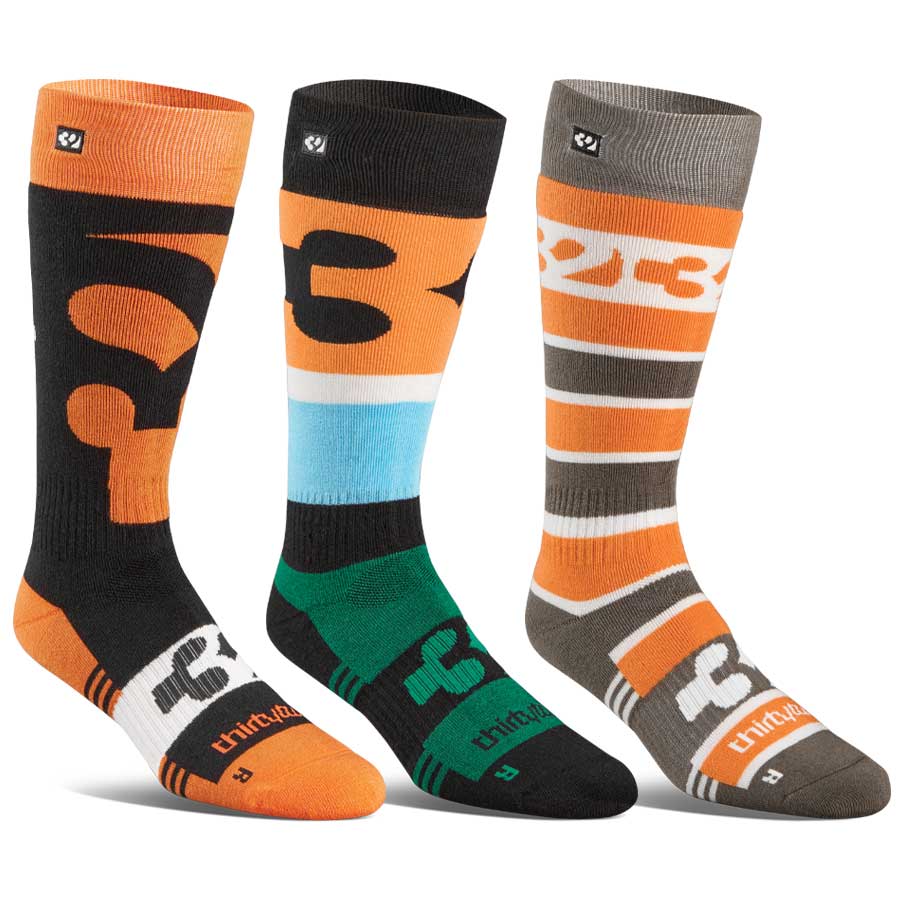 Thirty-Two Cut Out 3-Pack Sock Assorted 2026 – The Source Snowboard & Skate