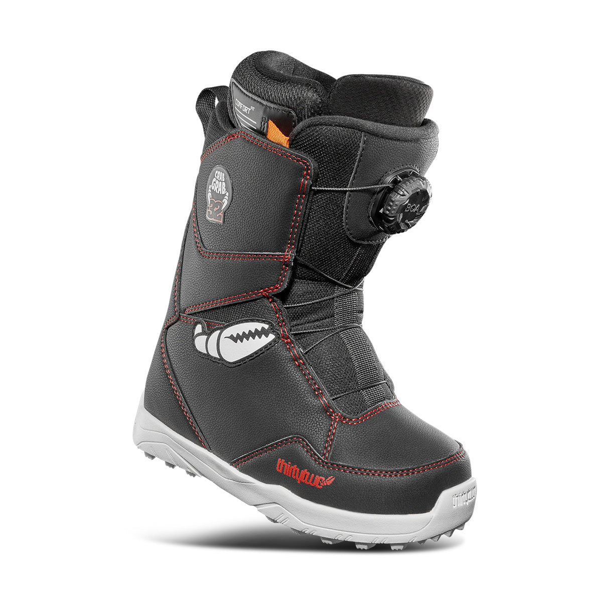 Thirty-Two Kids' Lashed Boa Crab Grab Boot Black/White/Red 2025 – The ...