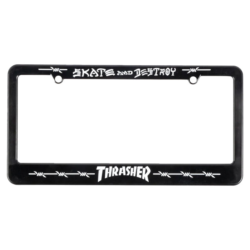 Thrasher Barbed Wire License Plate Holder – The Source Snowboard & Skate