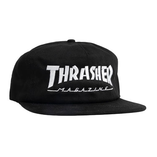Thrasher Embroidered Mag Logo Snapback Cap Black – The Source Snowboard ...