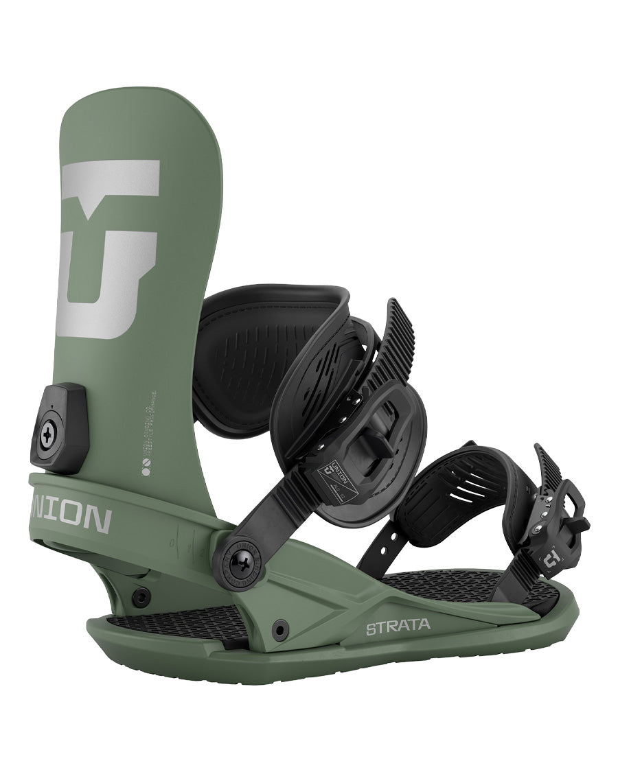 Union Men's Strata Binding Olive Green 2026 – The Source Snowboard & Skate