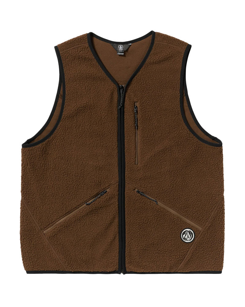 Volcom Men's Snowdrift Vest Brown 2026 – The Source Snowboard & Skate