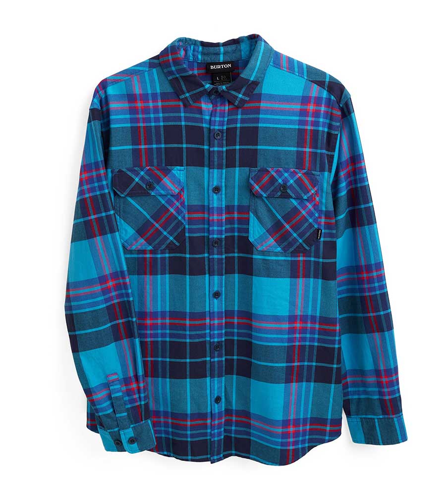 Burton Men's Brighton Flannel - Cobalt Blue Chunk Plaid 2022 – The ...