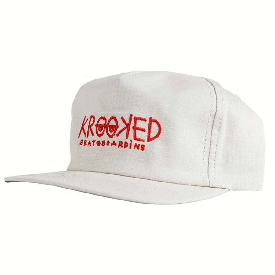 Krooked Eyes Cap - Natural/Red – The Source Snowboard & Skate